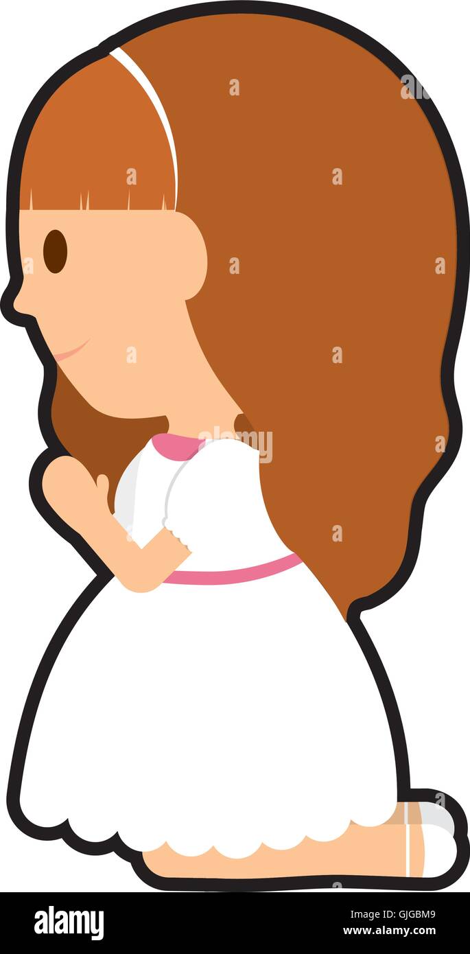 Pray girl kid religion icon Stock Vector Image & Art - Alamy
