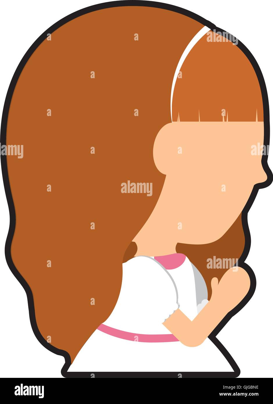 Pray girl kid religion icon Stock Vector Image & Art - Alamy