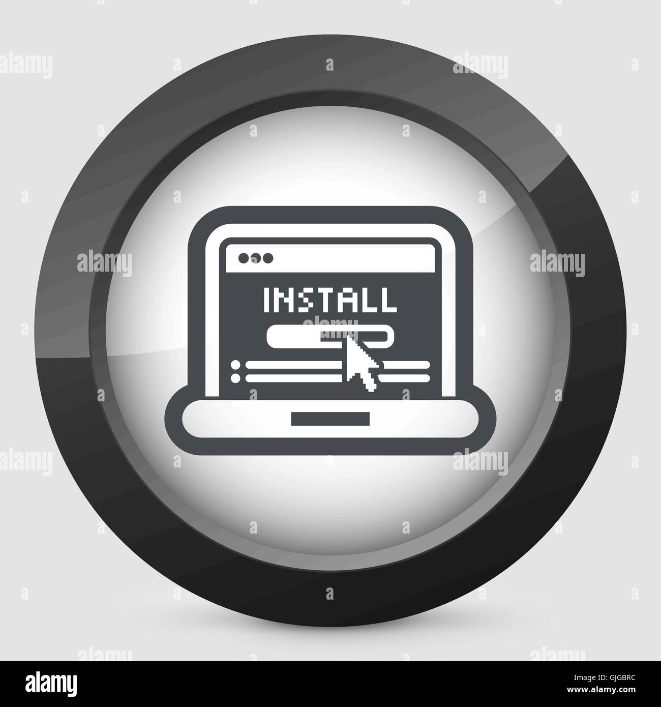 Pc install icon Stock Vector Image & Art - Alamy