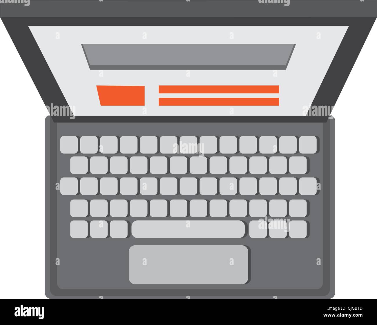 laptop topview icon Stock Vector Image & Art - Alamy