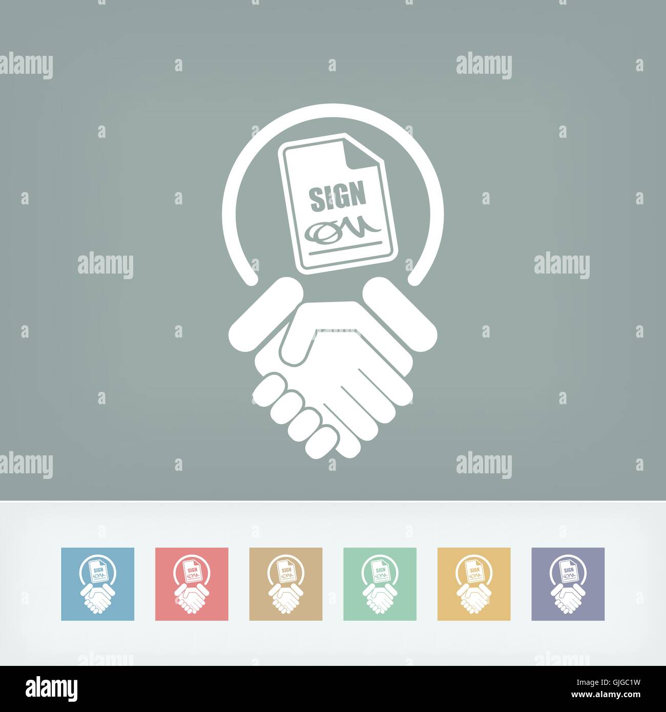 Sign on agreement document Stock Vector Image & Art - Alamy