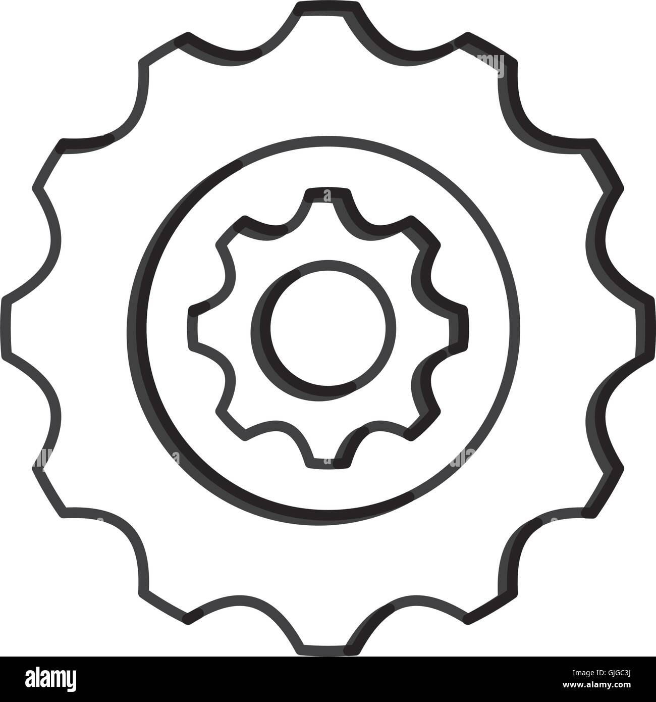 single gear icon Stock Vector Image & Art - Alamy