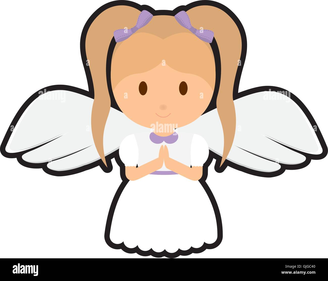 girl kid angel cartoon icon Stock Vector Image & Art - Alamy