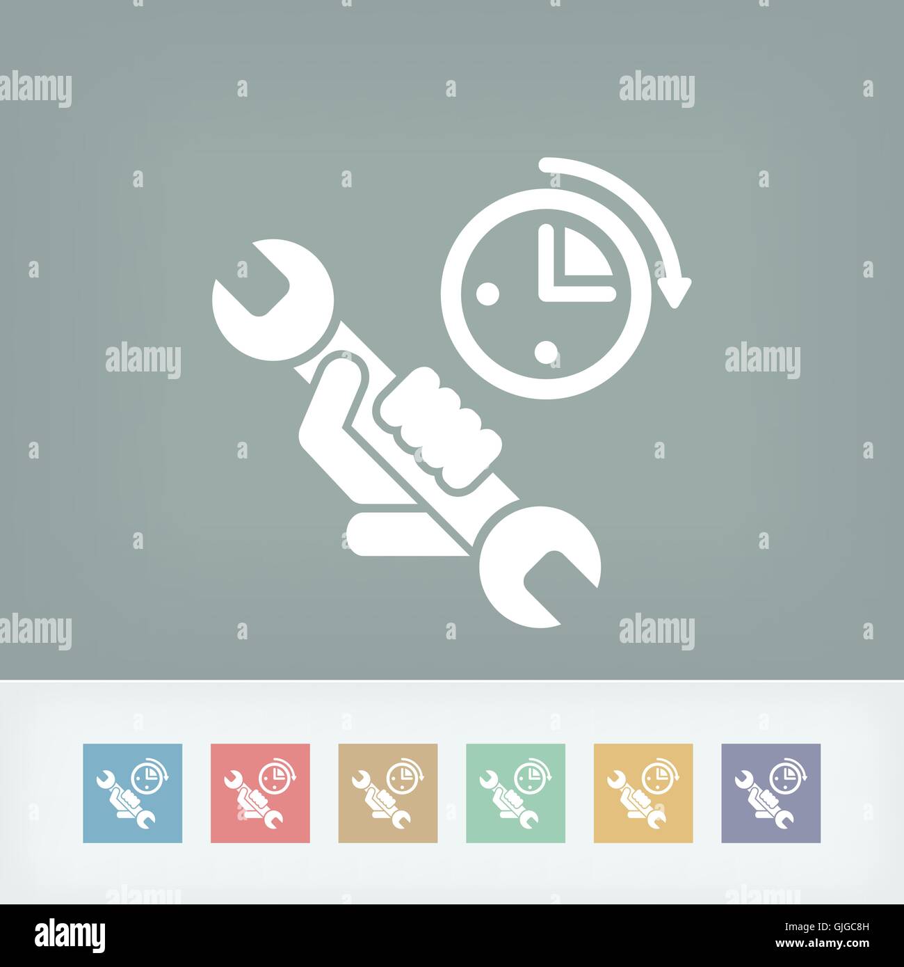 Assistance time icon Stock Vector Image & Art - Alamy