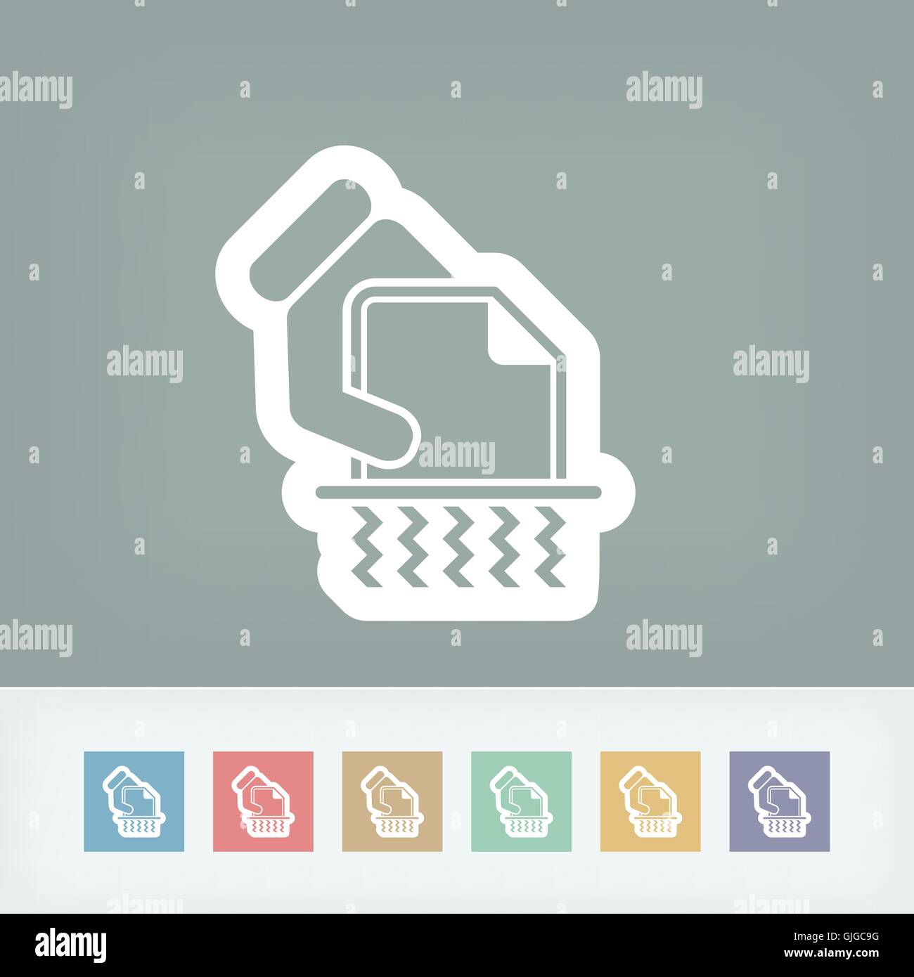 Shredder sheet paper on Stock Vector Images - Alamy