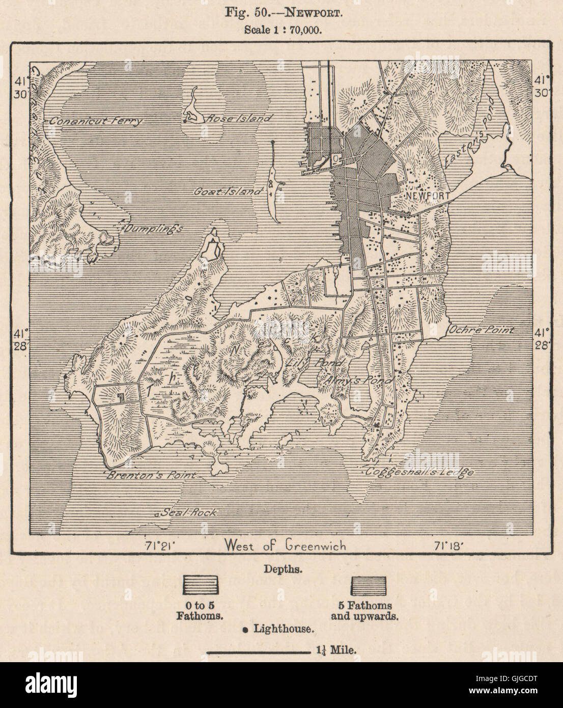 Map of newport, rhode island hi-res stock photography and images - Alamy