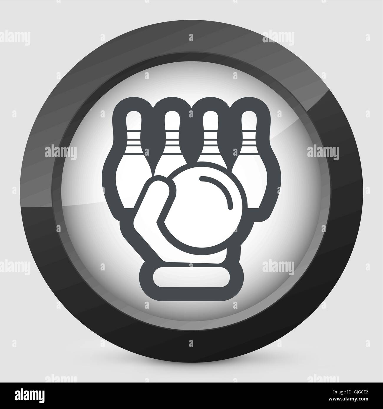 Bowling pins ball icon symbol Stock Vector Images - Alamy