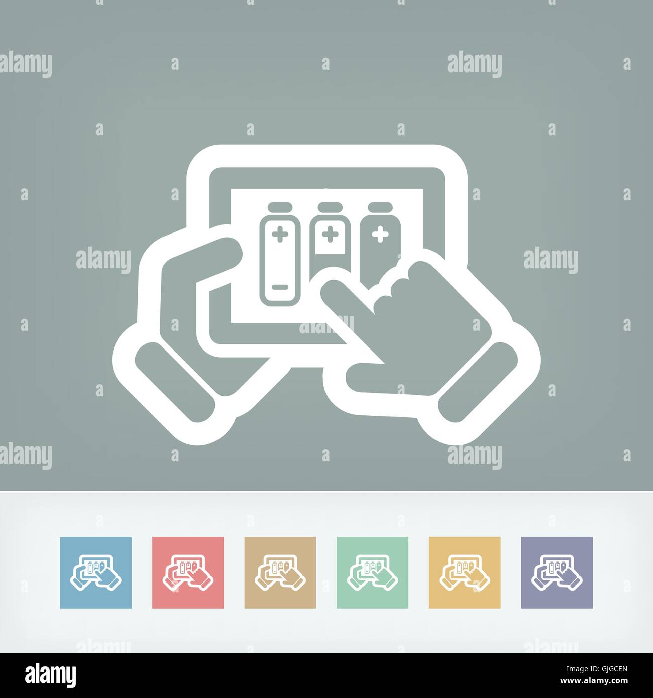 Tablet battery concept Stock Vector Image & Art - Alamy