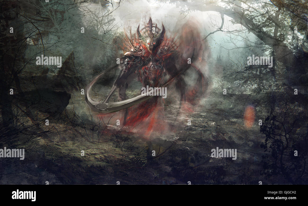 Grim reaper painting hi-res stock photography and images - Alamy