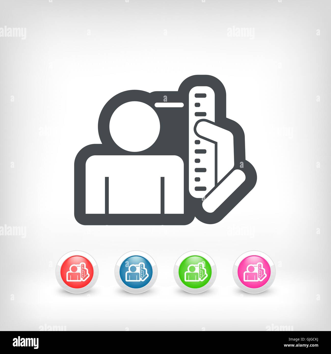 Measure height of person Stock Vector Image & Art - Alamy