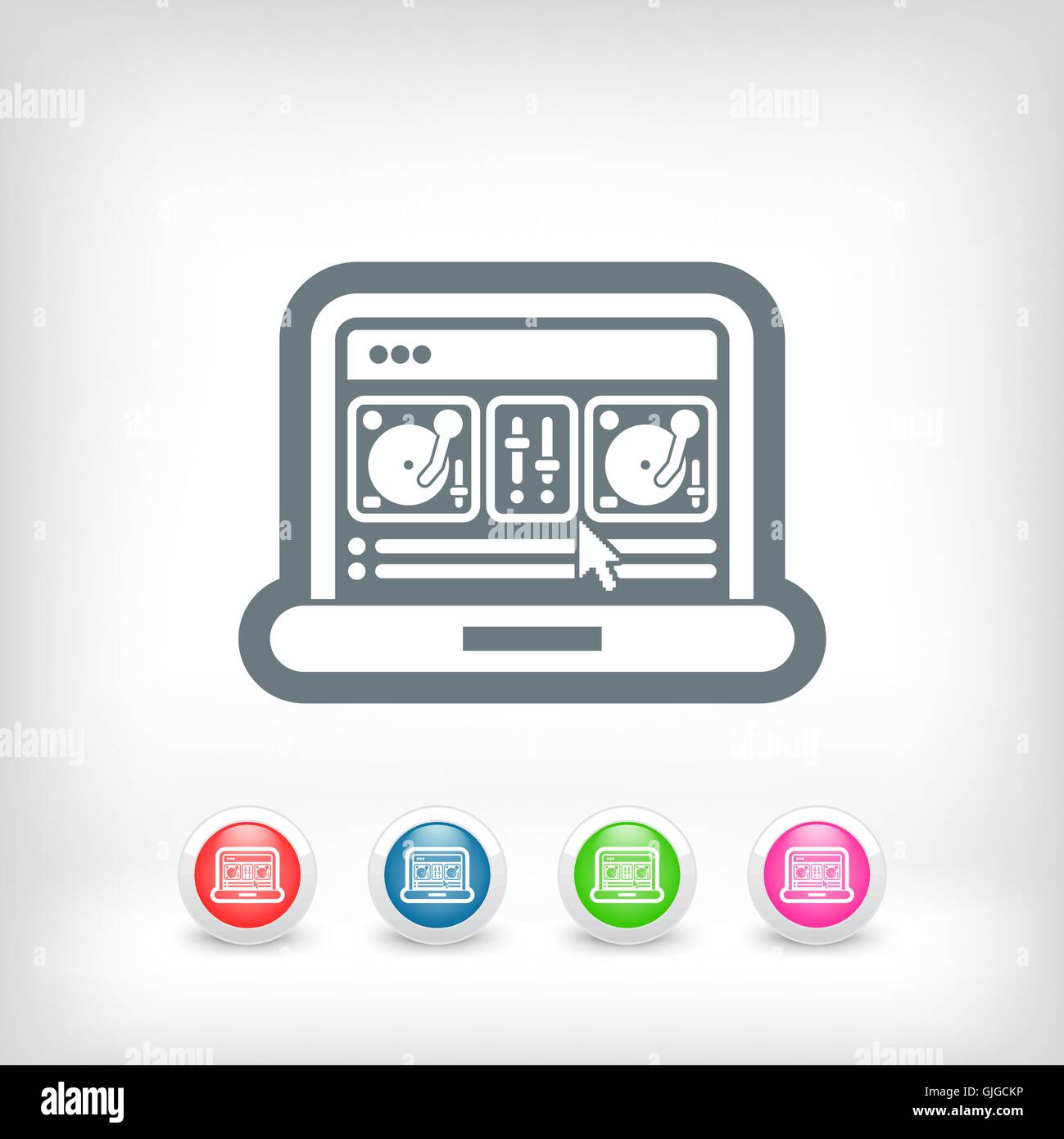 Deejay mixing console icon Stock Vector Image & Art - Alamy