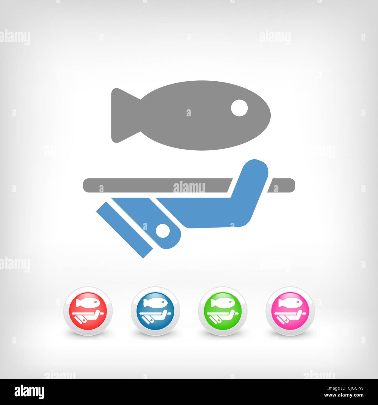Fish plate icon Stock Vector Images - Alamy