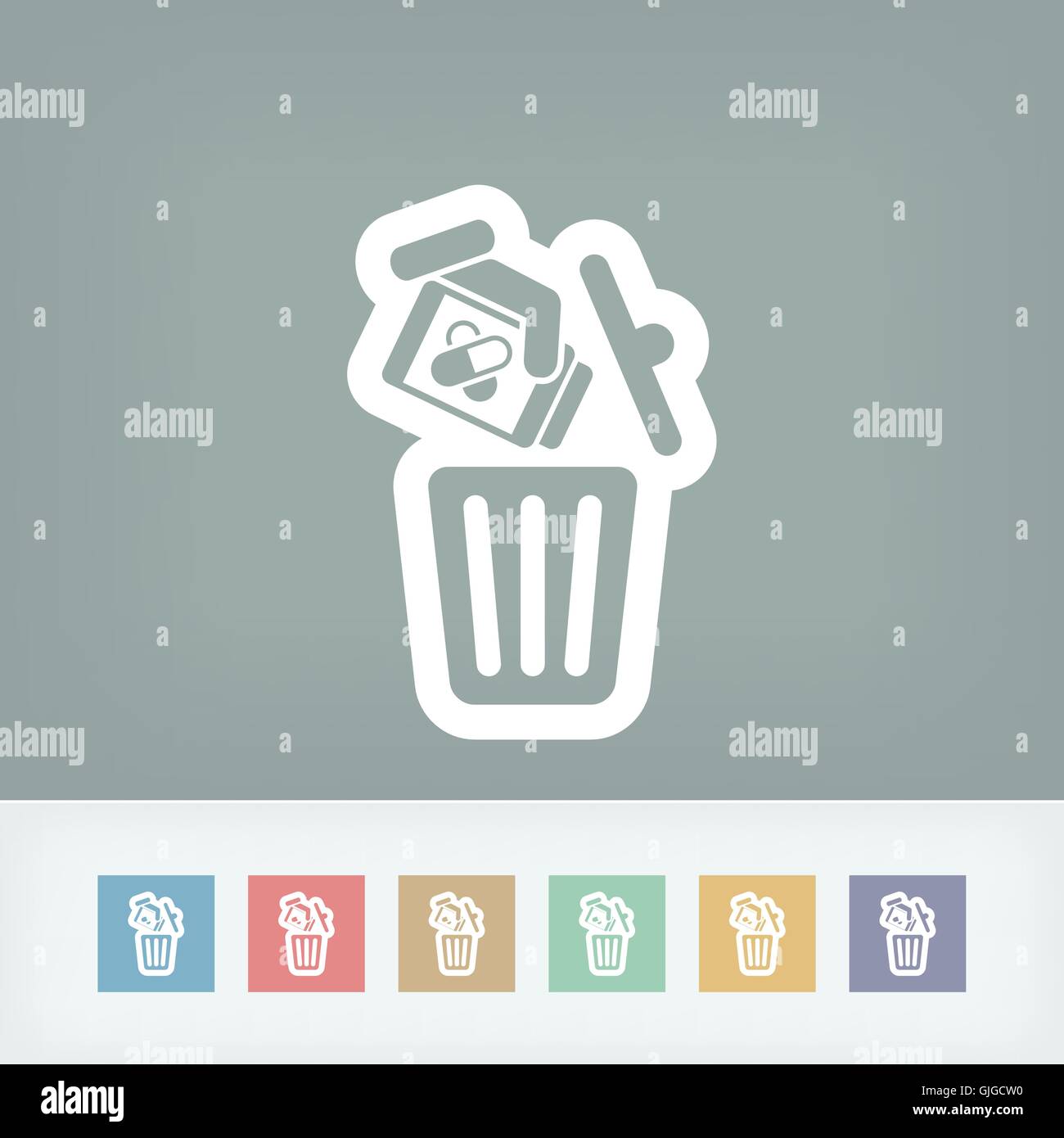 Medical trash bin Stock Vector Image & Art - Alamy