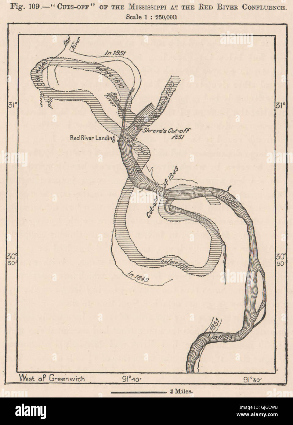 Map of mississippi river hi-res stock photography and images - Alamy