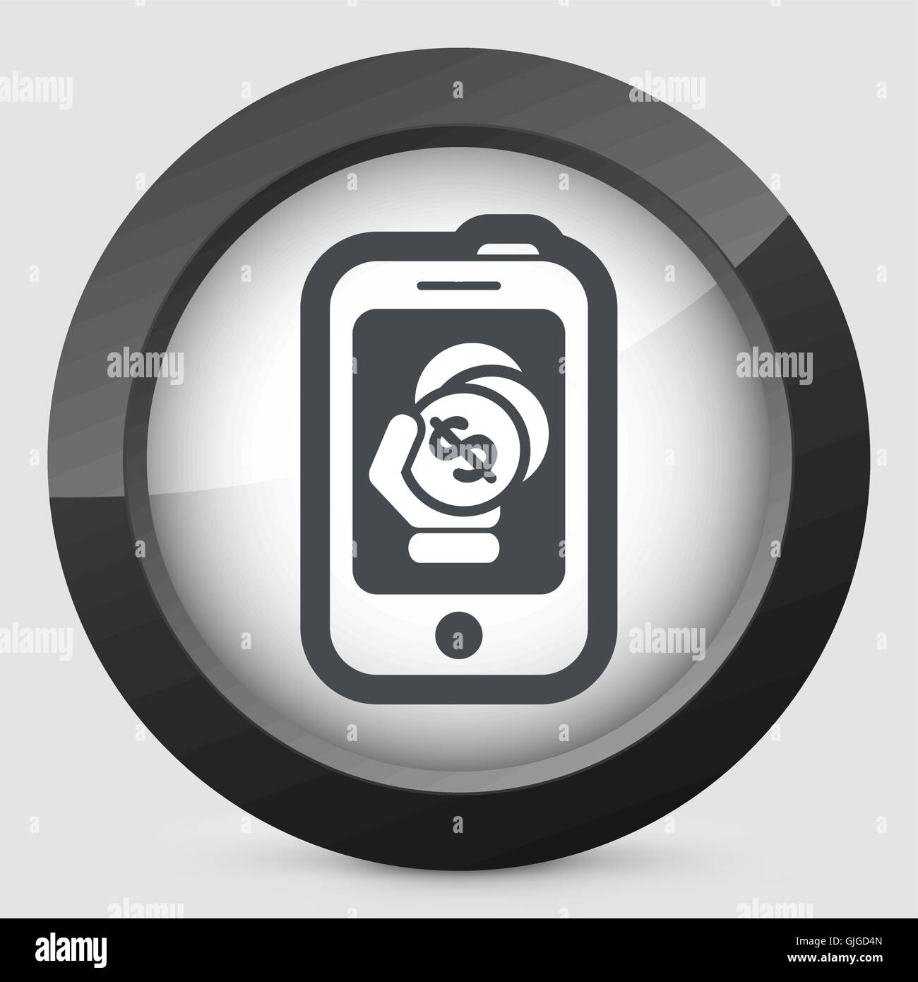 Smartphone money icon Stock Vector Image & Art - Alamy