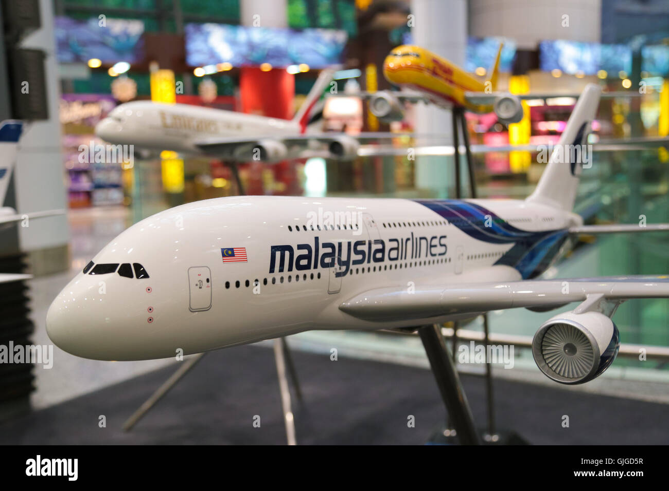 Malaysia Airline System (MAS) plane replica at KLIA, Malaysia Stock ...
