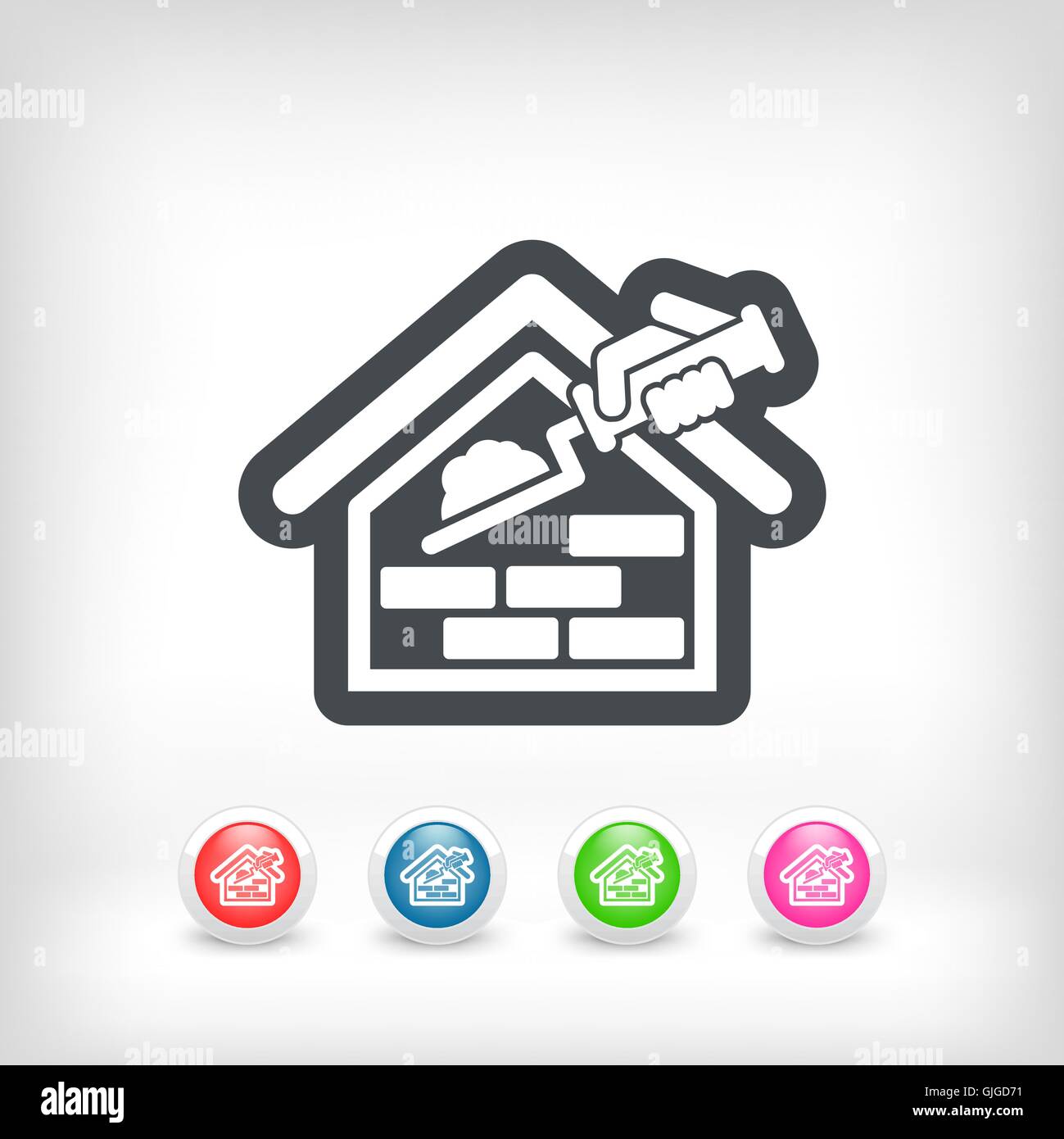 Masonry structure building Stock Vector Images - Alamy