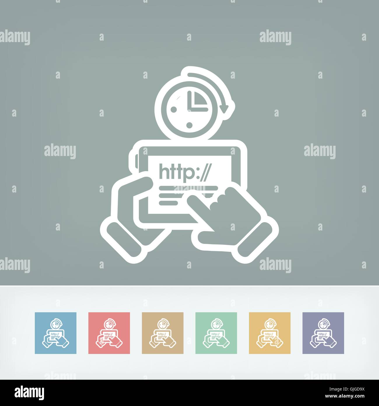 Connection time icon Stock Vector Image & Art - Alamy