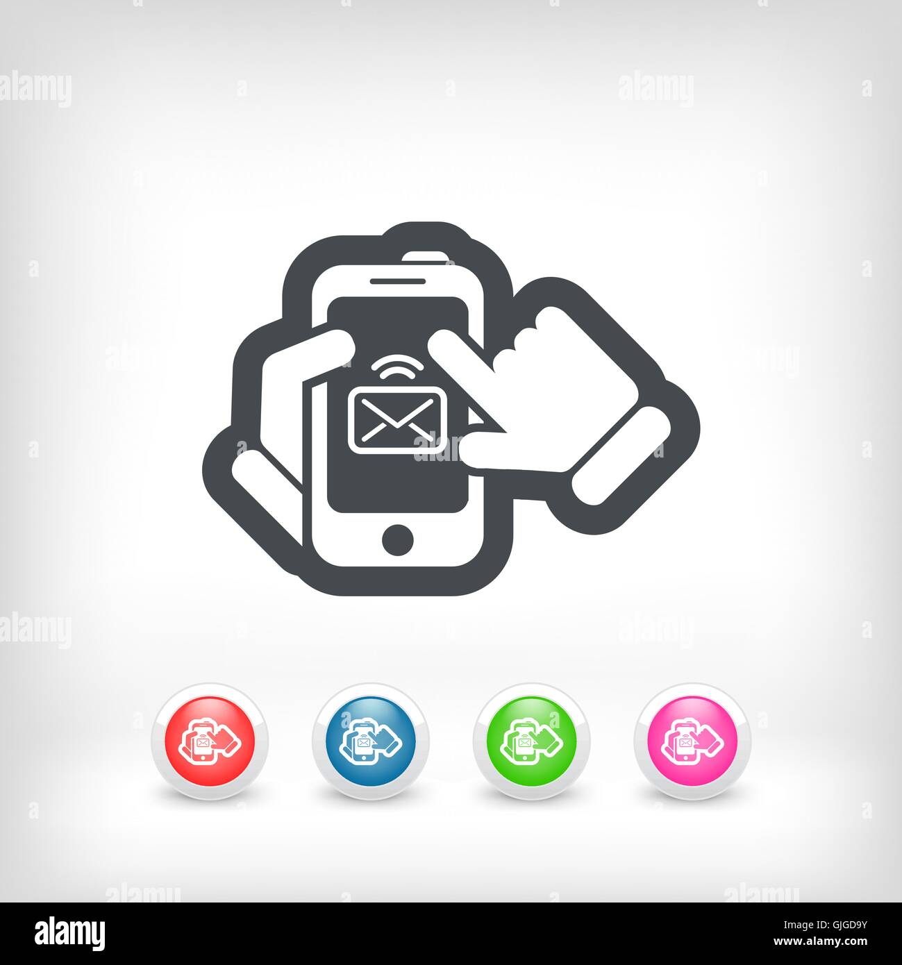 Smartphone mail icon Stock Vector Image & Art - Alamy