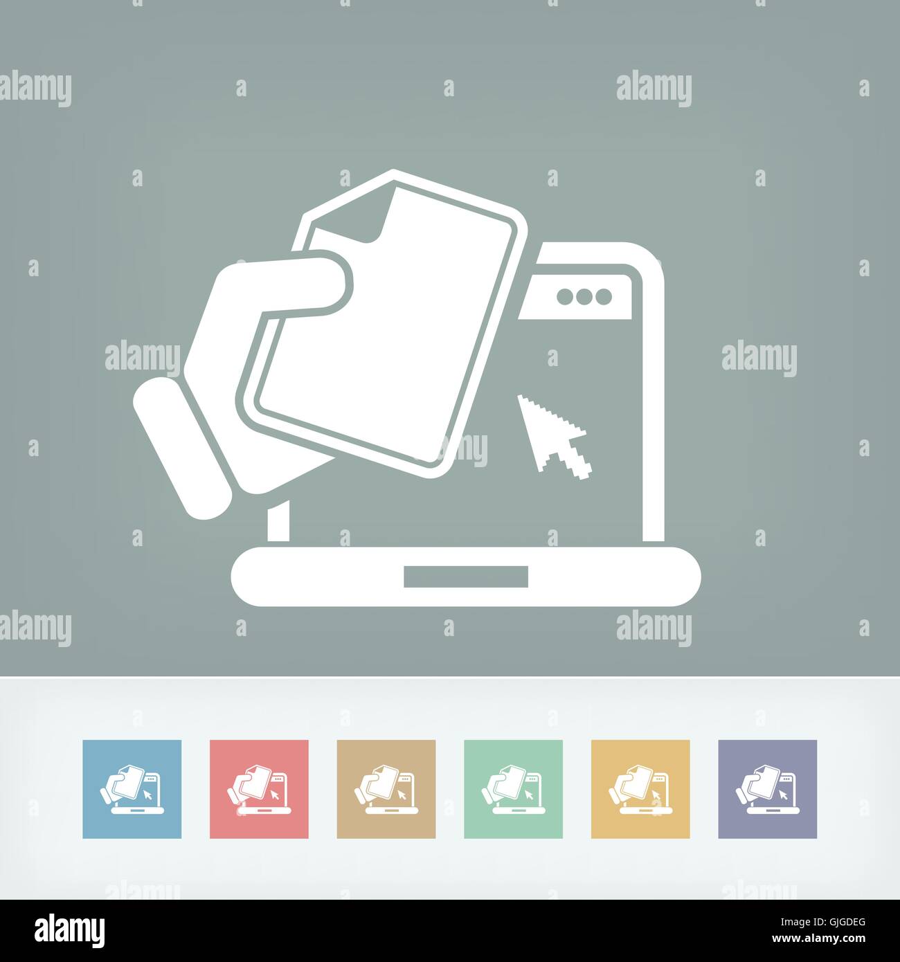 Laptop document icon Stock Vector Image & Art - Alamy