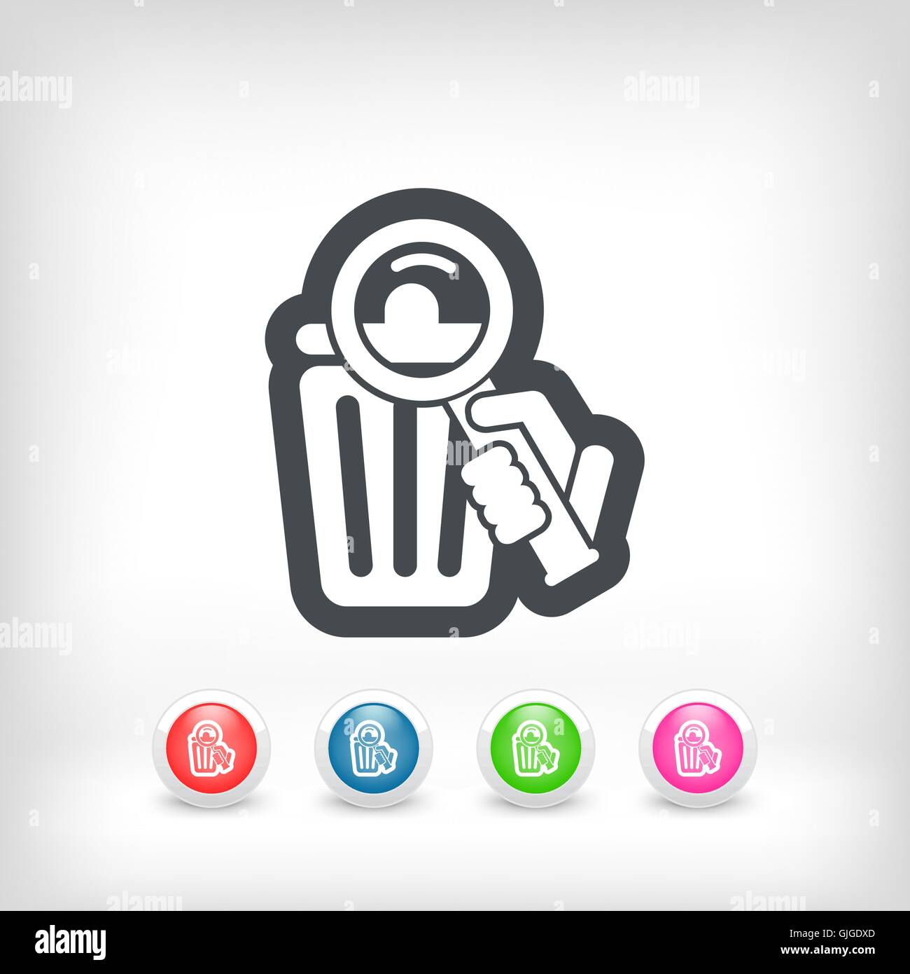 Trash in garbage can Stock Vector Images - Alamy