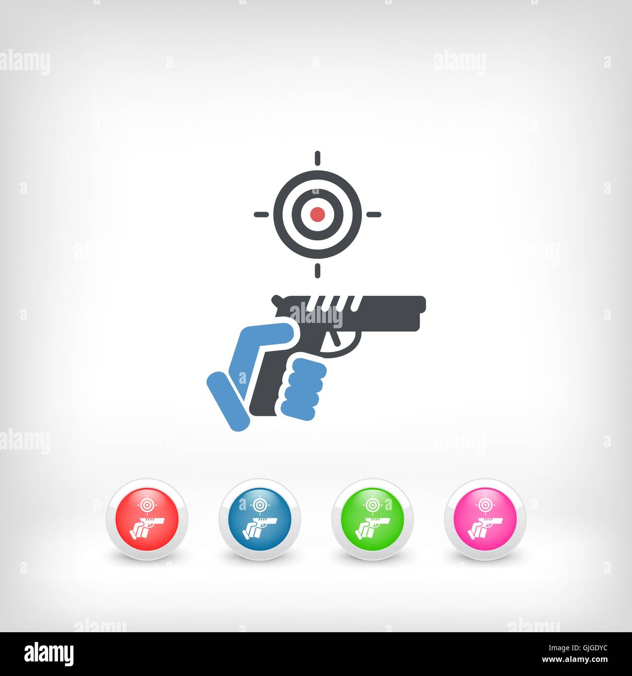 Hand gun firing range Stock Vector Images - Alamy