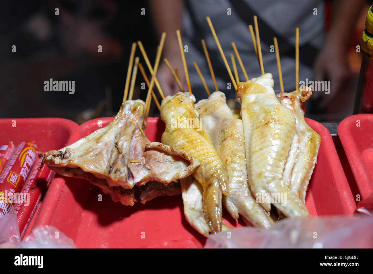 Stall selling barbecue chicken wing hi-res stock photography and images ...
