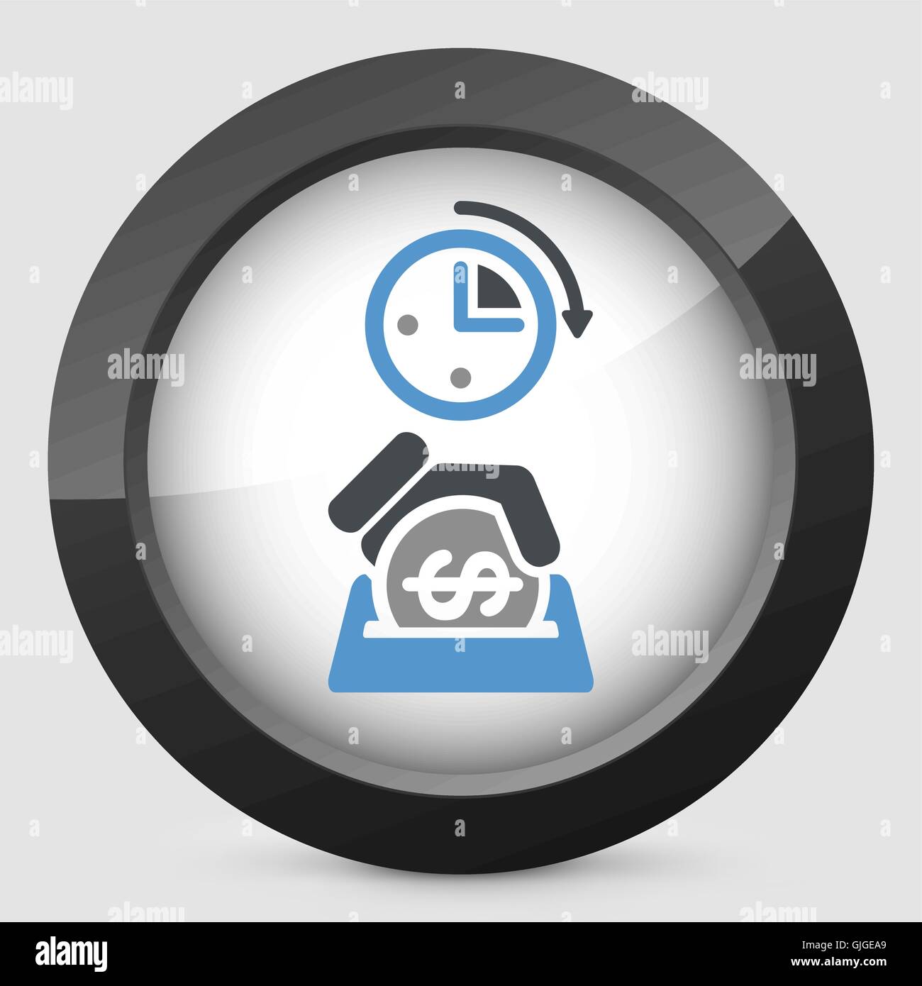 Money time icon Stock Vector Image & Art - Alamy