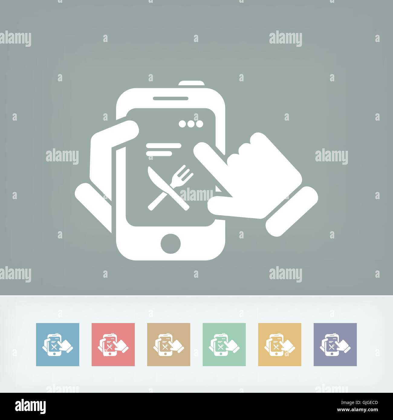 Smartphone icon. Food, restaurant and recipes Stock Vector Image & Art ...