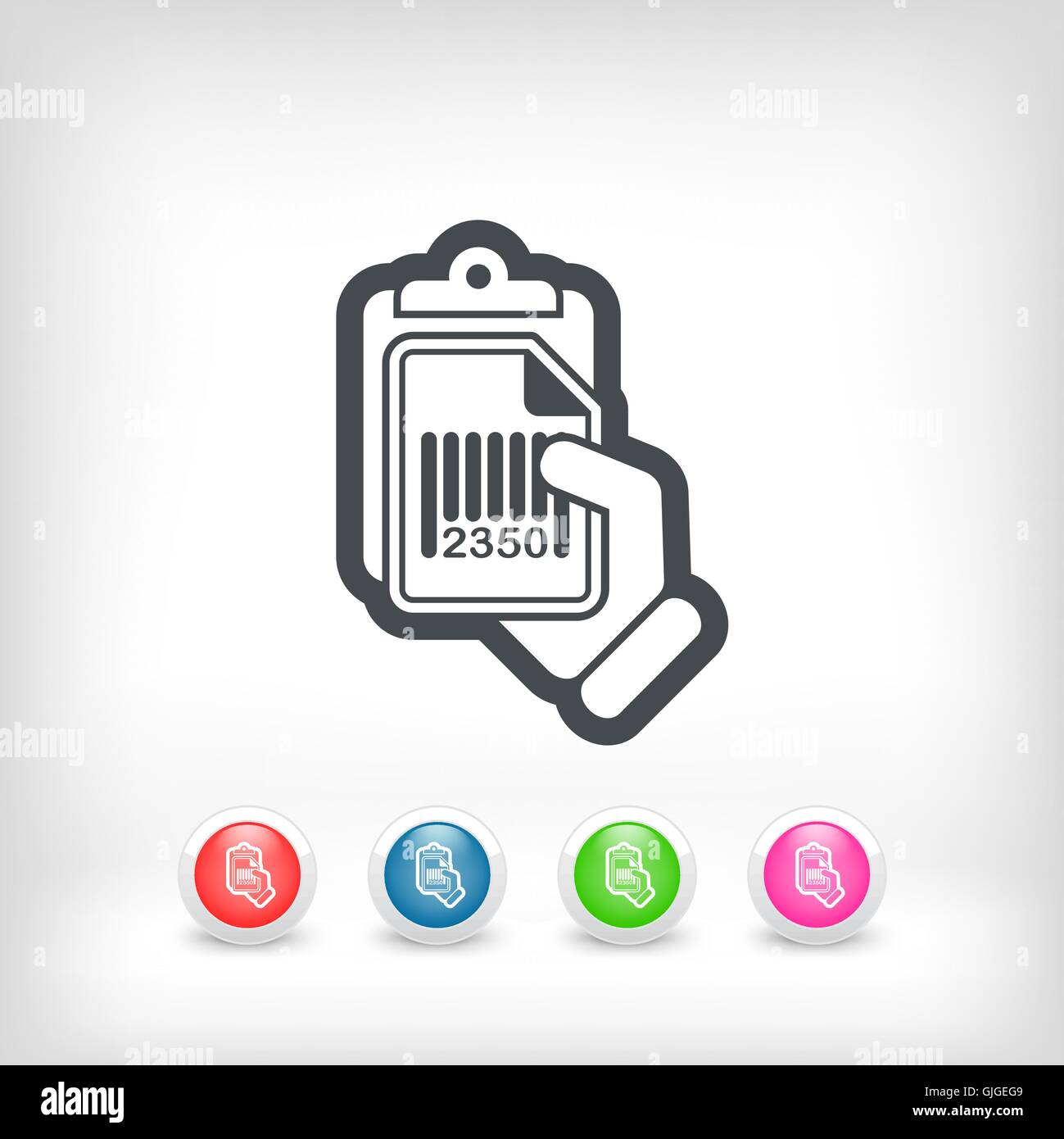 Bar code serial number icon Stock Vector Images - Alamy