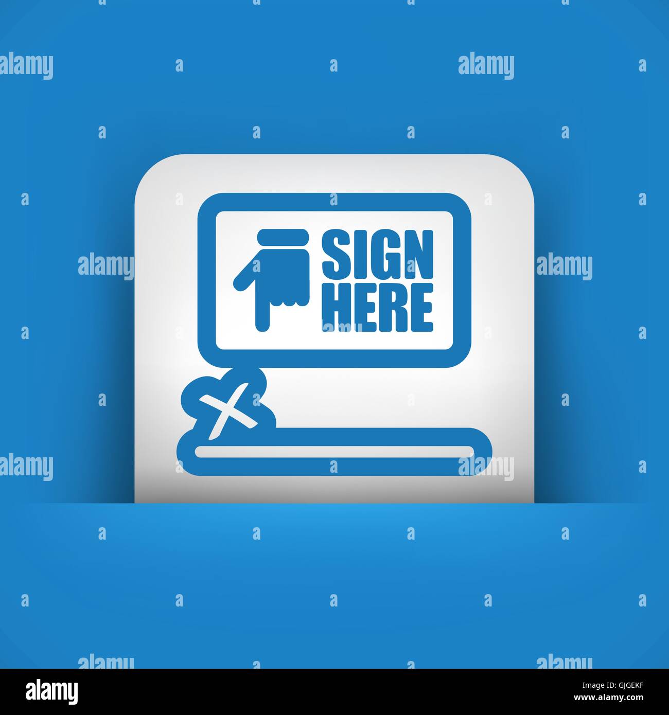 Sign on document icon Stock Vector Image & Art - Alamy