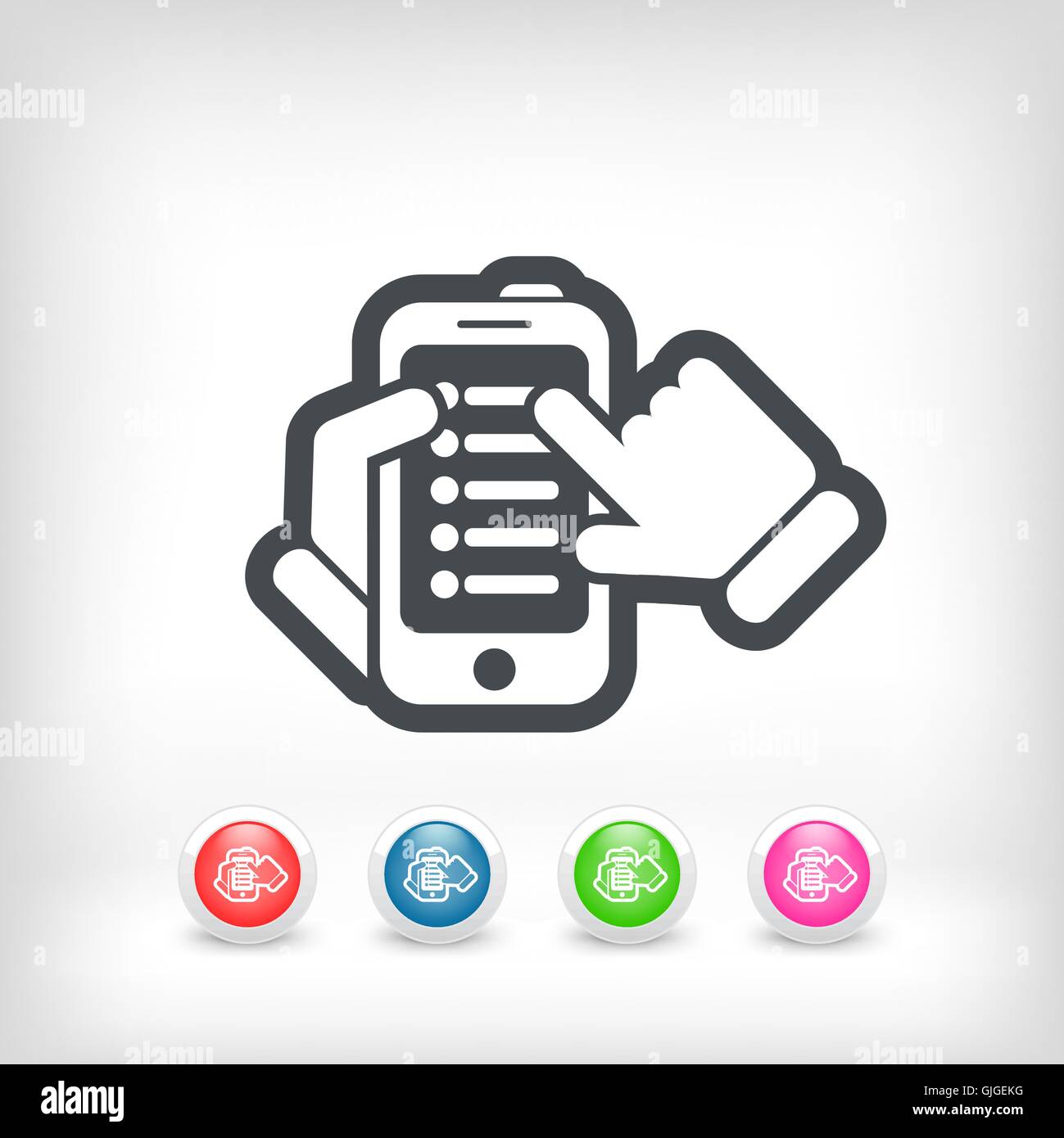 Smartphone list icon Stock Vector Image & Art - Alamy