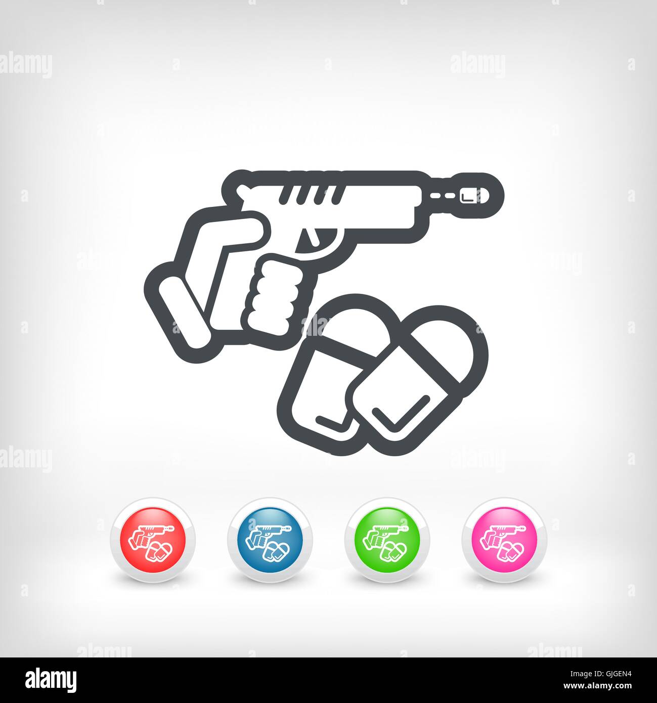 Hand firing hand gun Stock Vector Images - Alamy