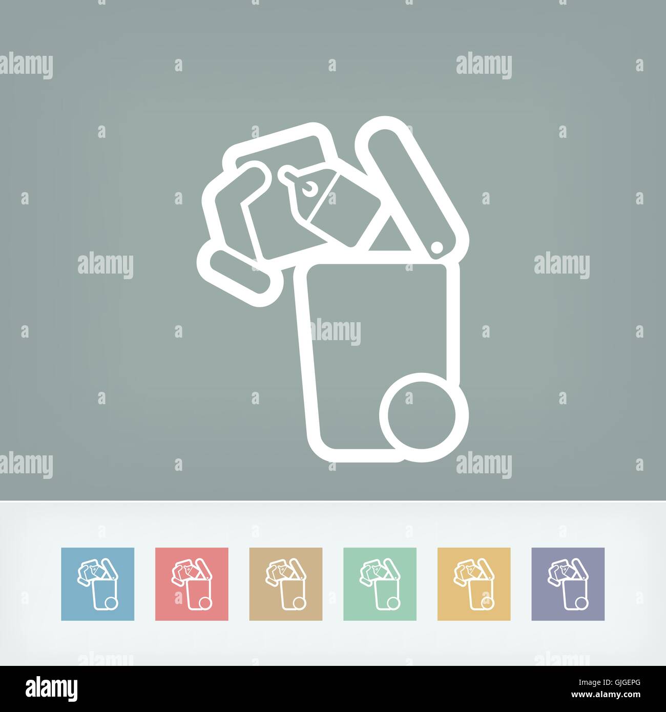 Mixed recyclable waste Stock Vector Images - Alamy