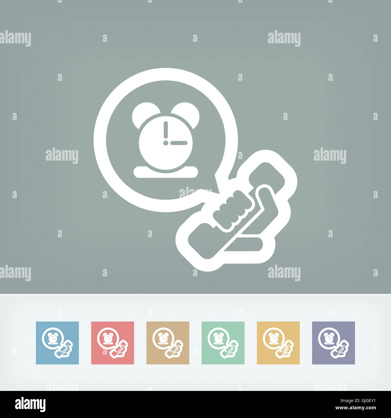 Clock phone icon Stock Vector Image & Art - Alamy