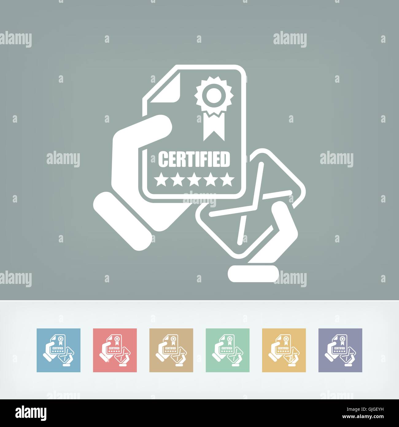 Mail with certification document Stock Vector Image & Art - Alamy