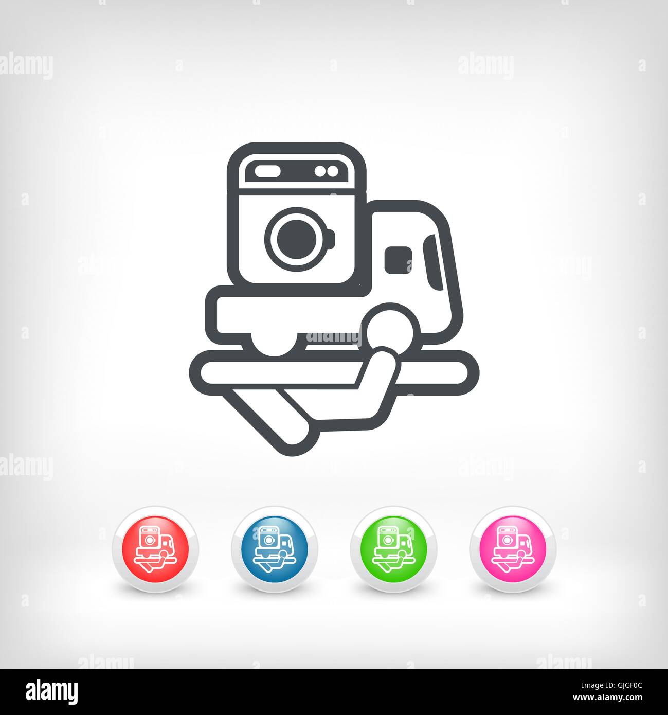 Laundry service delivery Stock Vector Images - Alamy