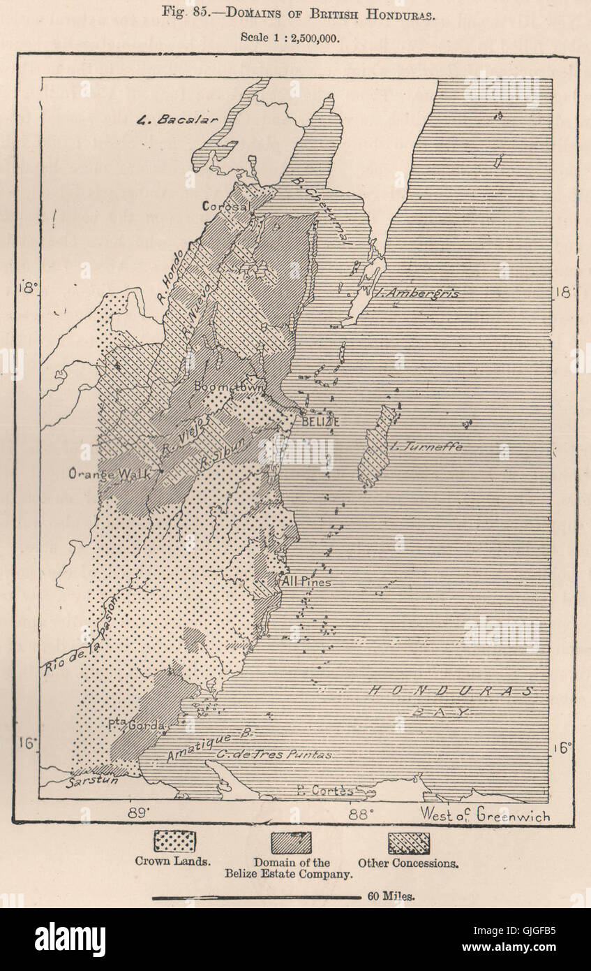 British Honduras Domains. Belize. Crown lands. Belize Estate Company ...