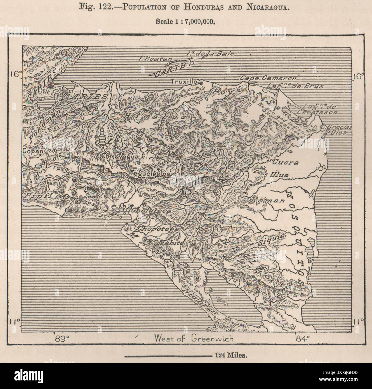 Peoples/tribes of Honduras and Nicaragua. Central America, 1885 antique ...