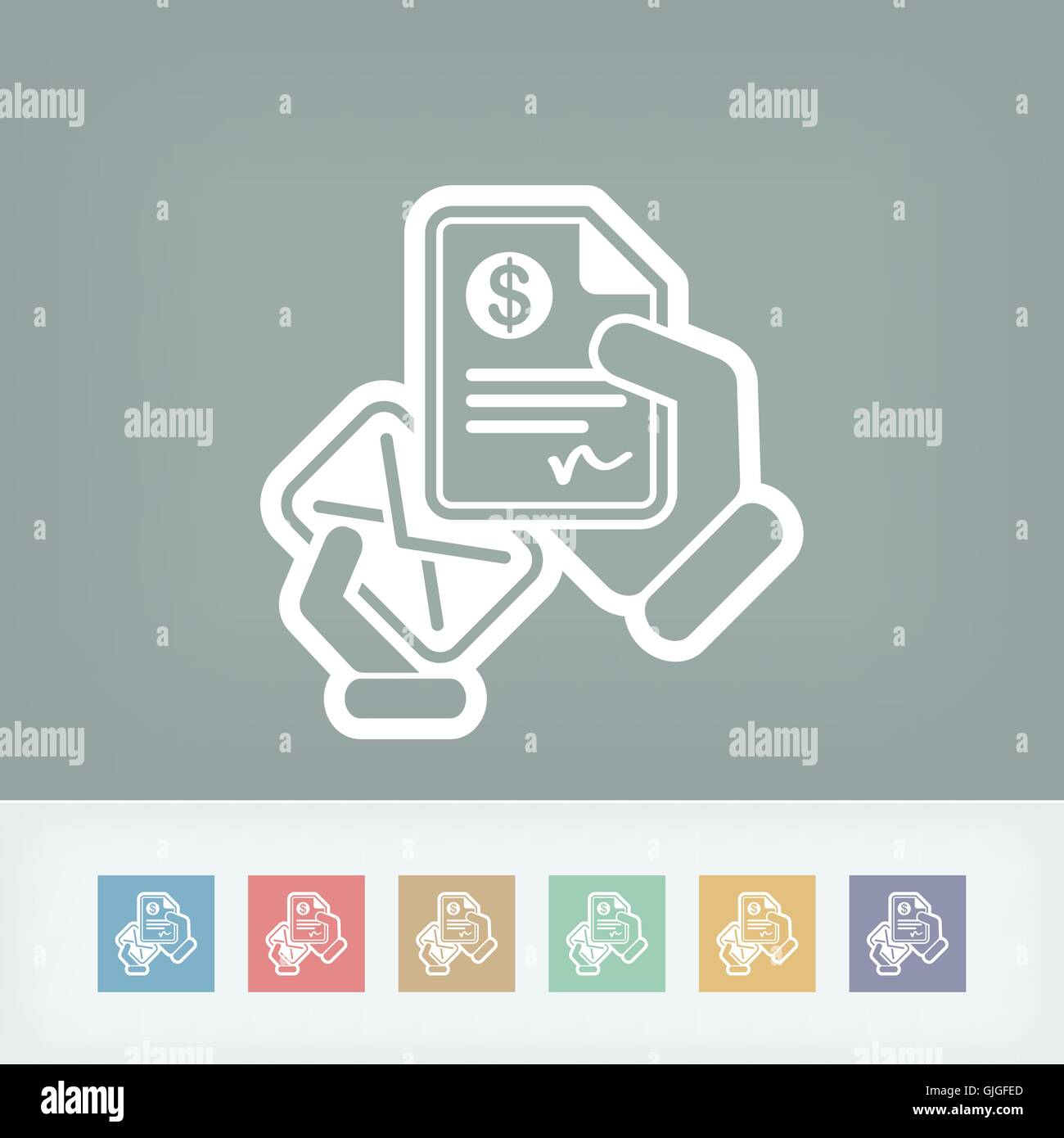 Mail with a bank document Stock Vector Image & Art - Alamy