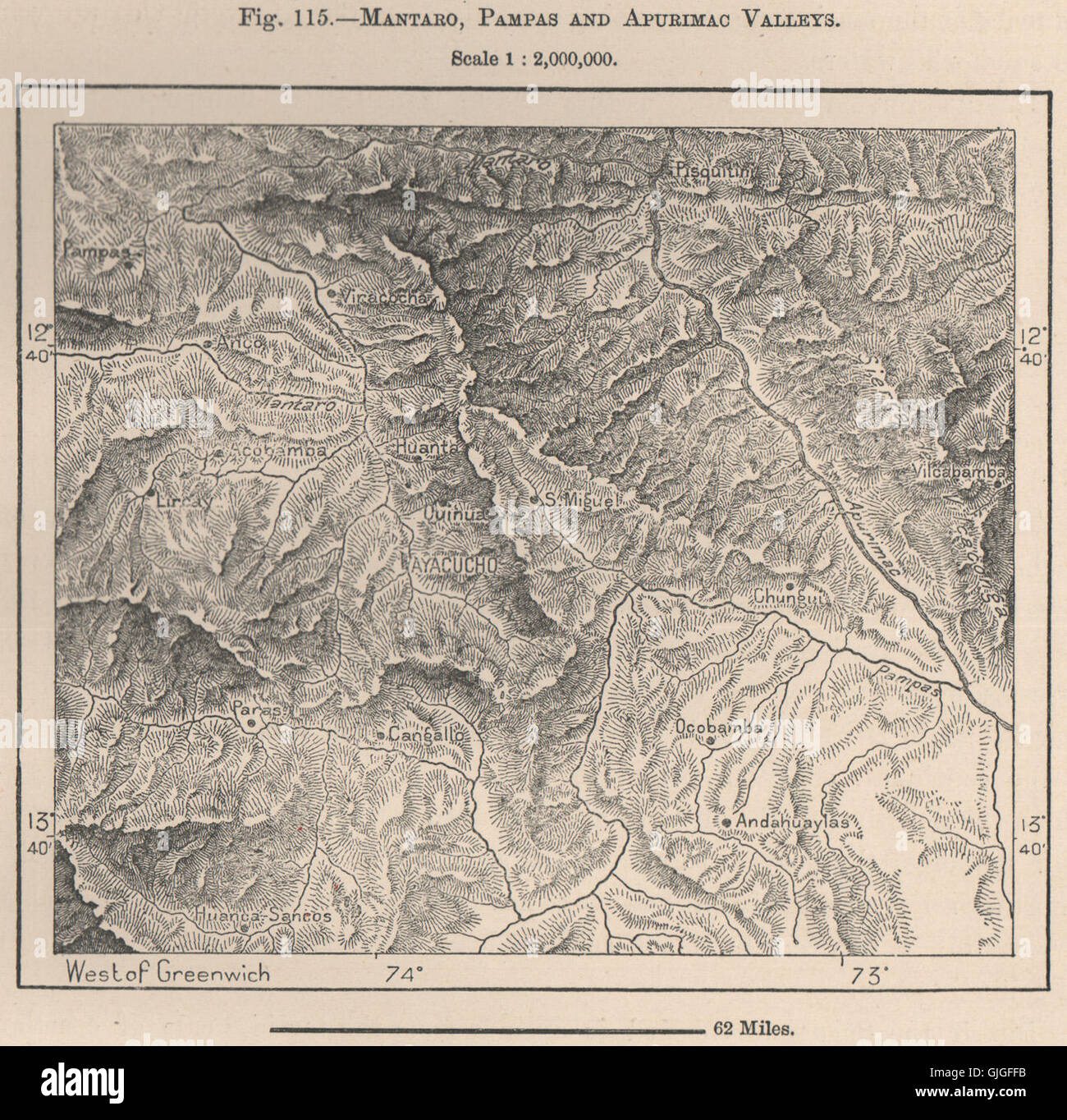 Mantaro, Pampas and Apurimac Valleys. Ayacucho, Huamanga, Peru, 1885 ...