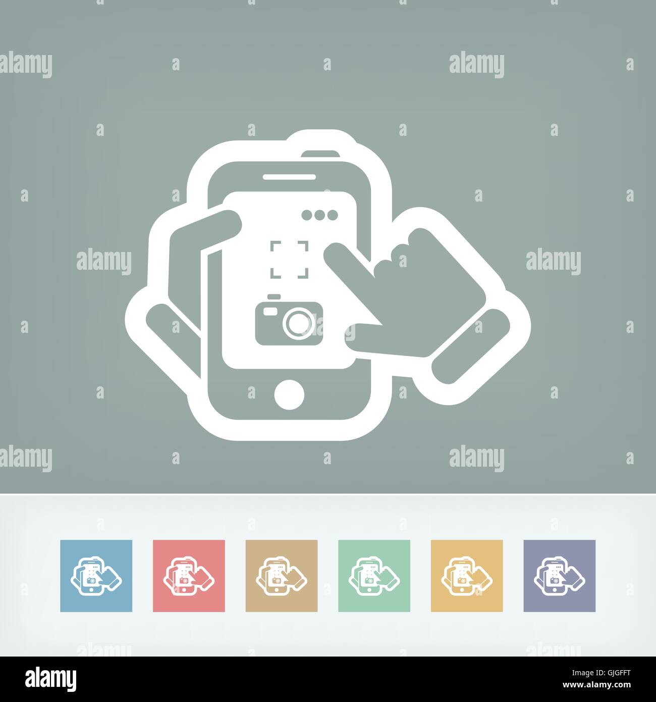 Smartphone icon. Photographing Stock Vector Image & Art - Alamy