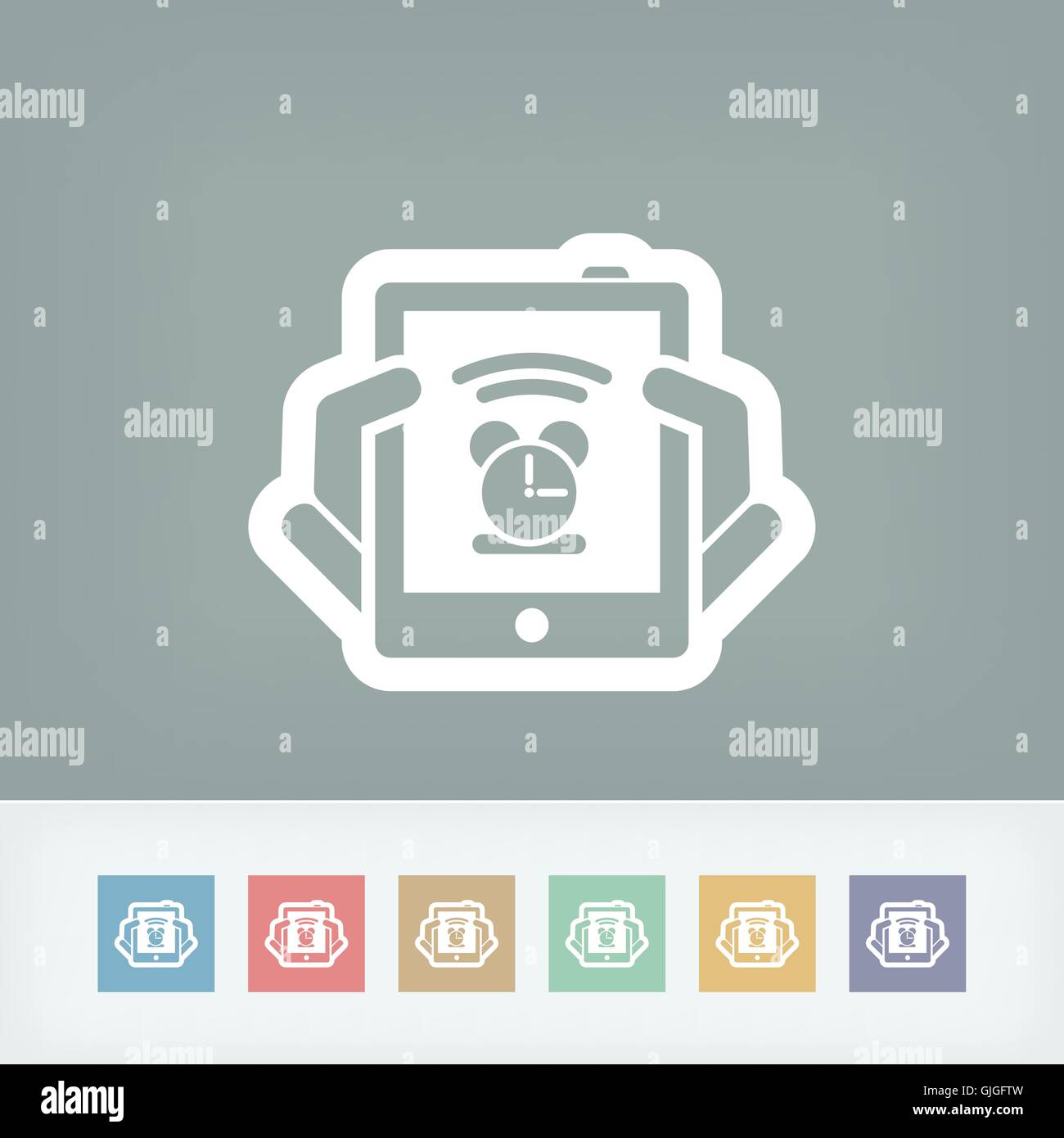 Tablet clock icon Stock Vector Image & Art - Alamy