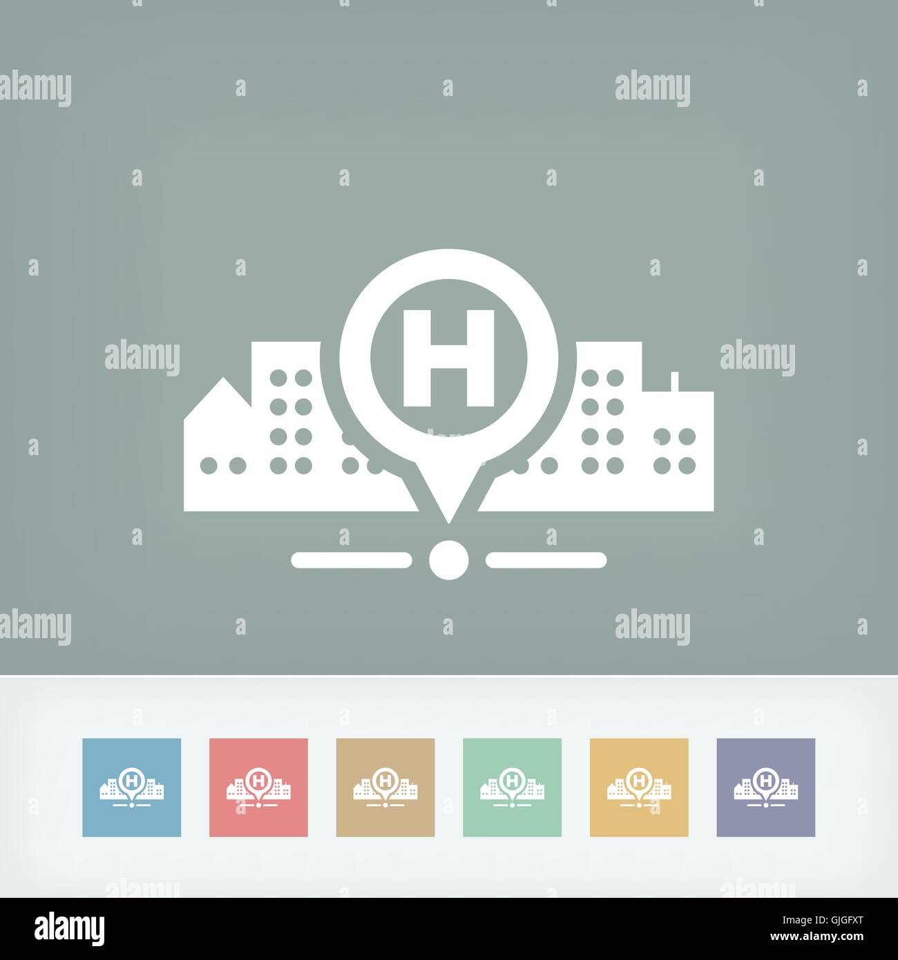 Medical location icon hi-res stock photography and images - Alamy
