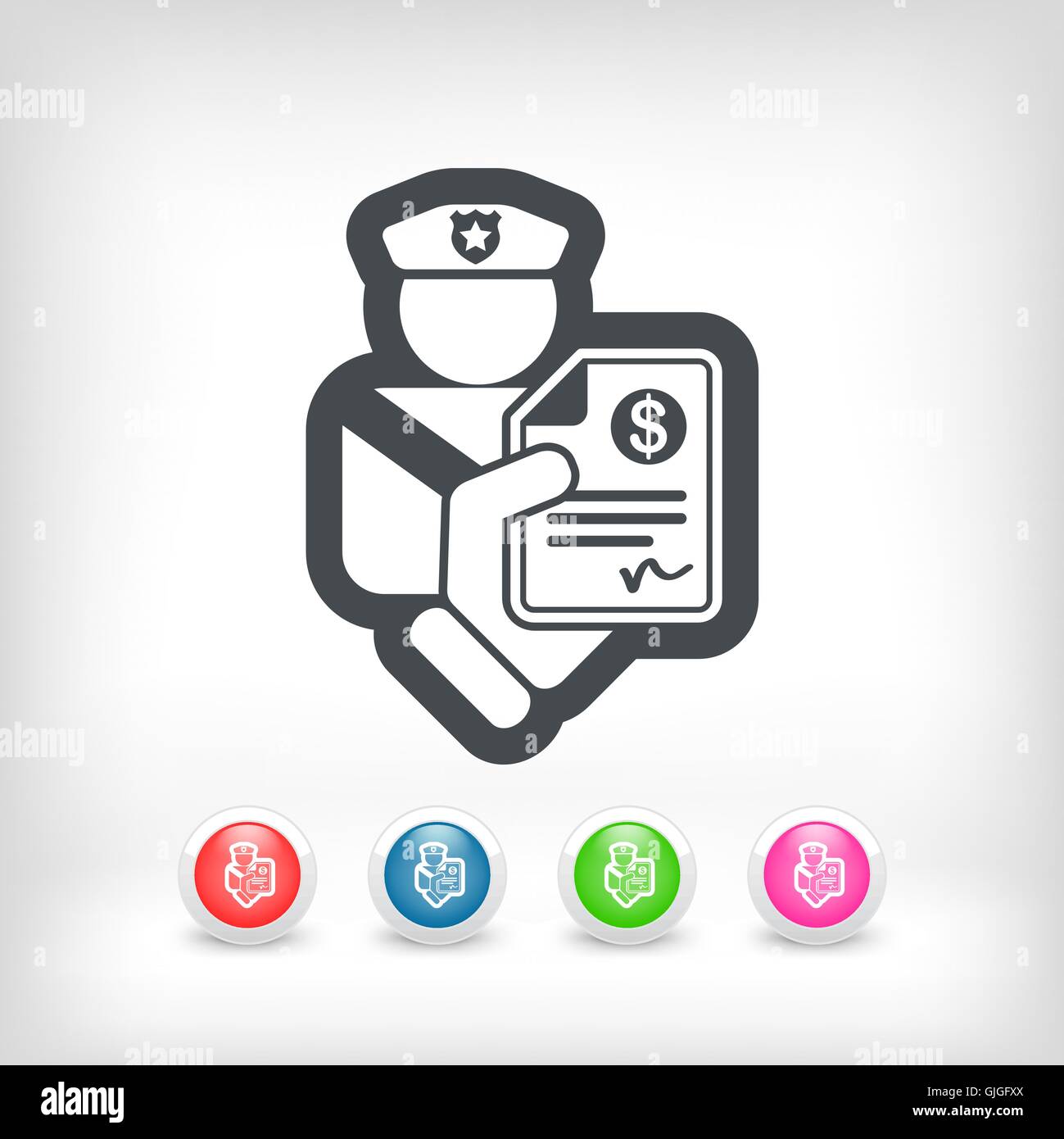 Policeman fine icon Stock Vector Image & Art - Alamy