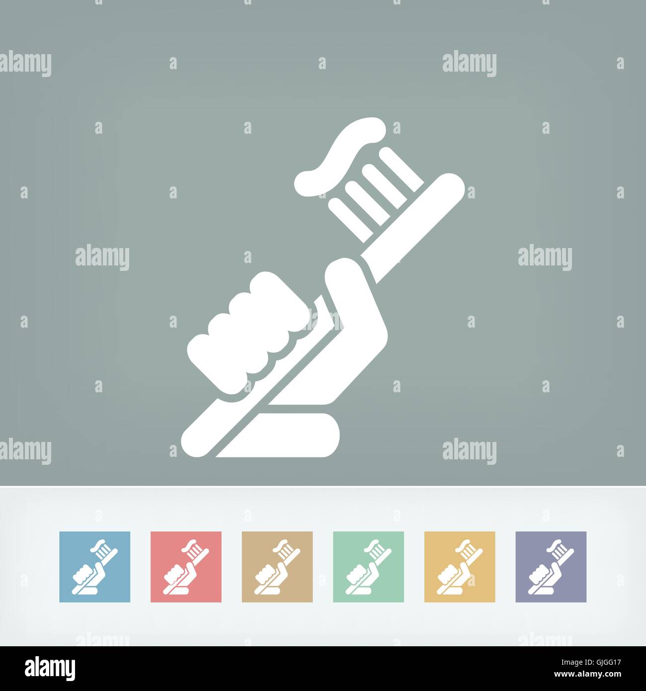 Dentist hand toothbrush Stock Vector Images - Alamy