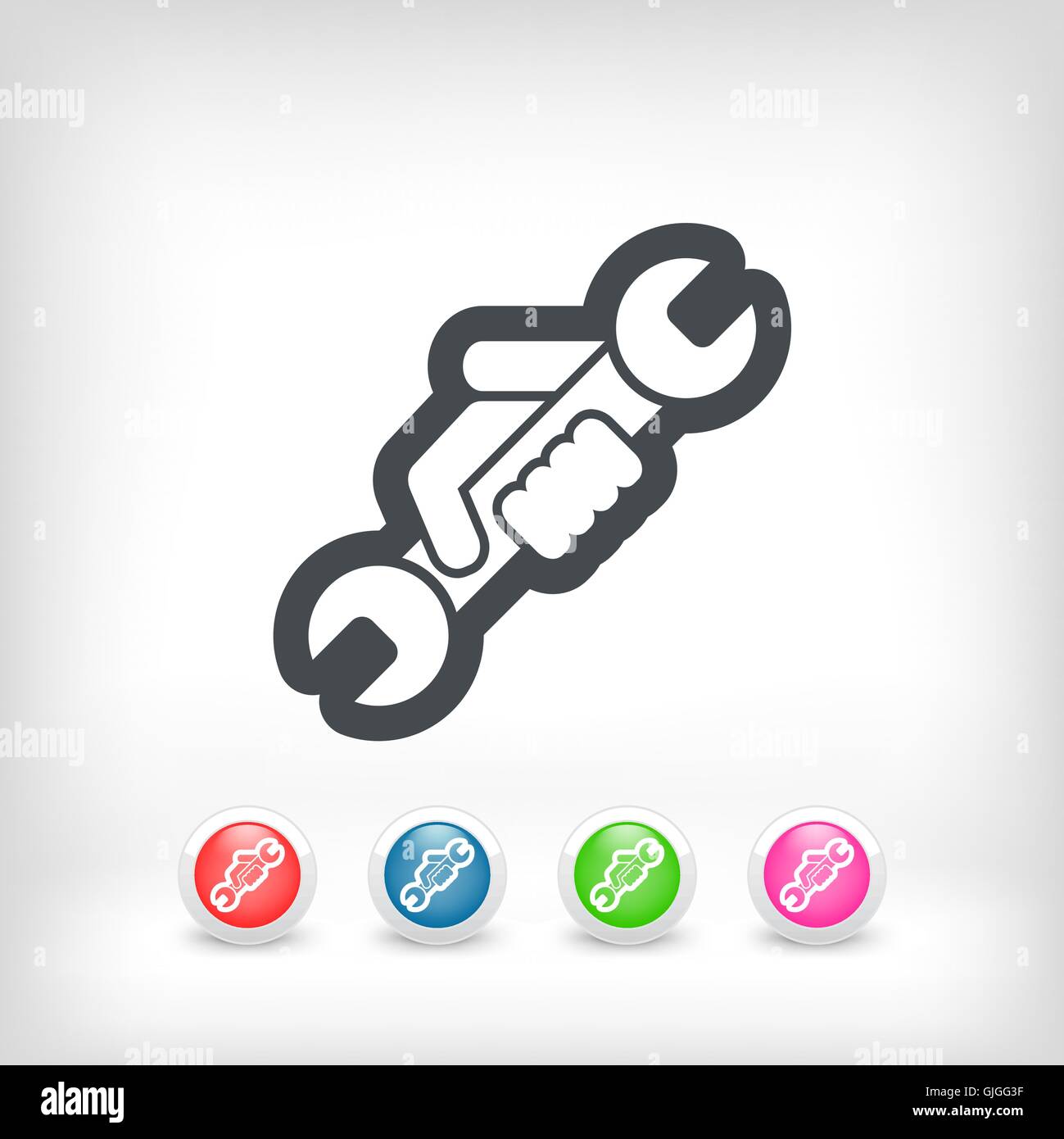 Wrench symbol icon Stock Vector Image & Art - Alamy