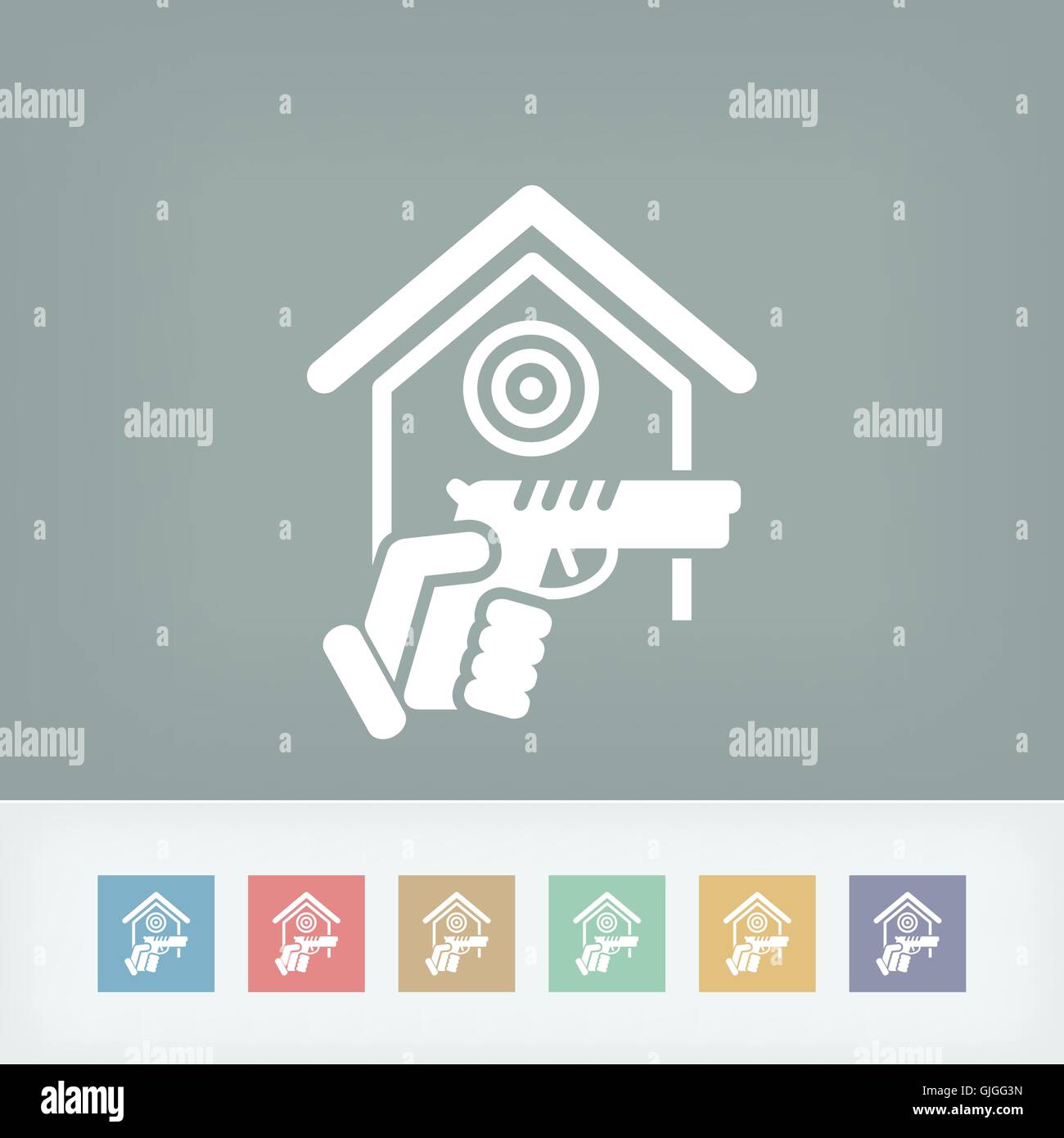 Hand gun firing range Stock Vector Images - Alamy