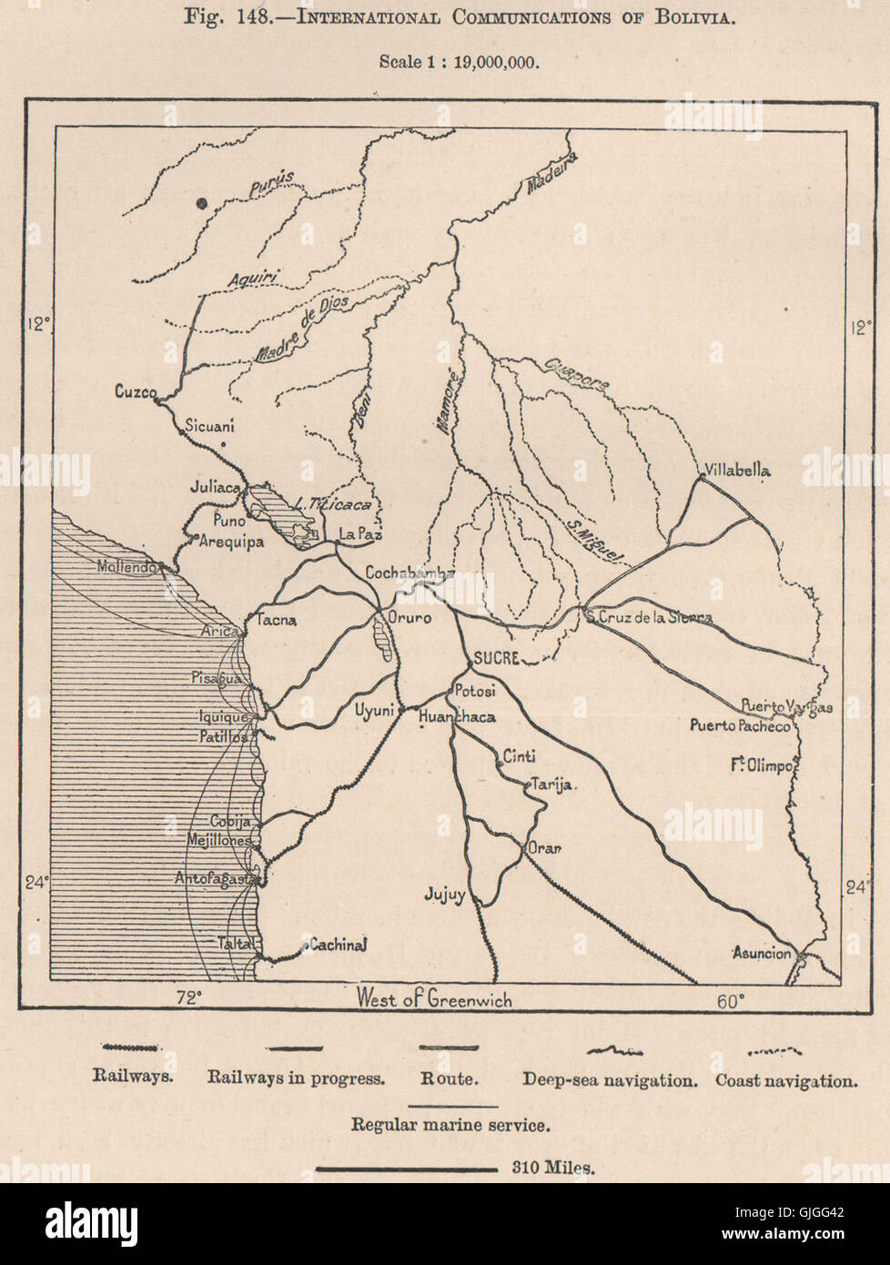 Map bolivia 19th century hi-res stock photography and images - Alamy