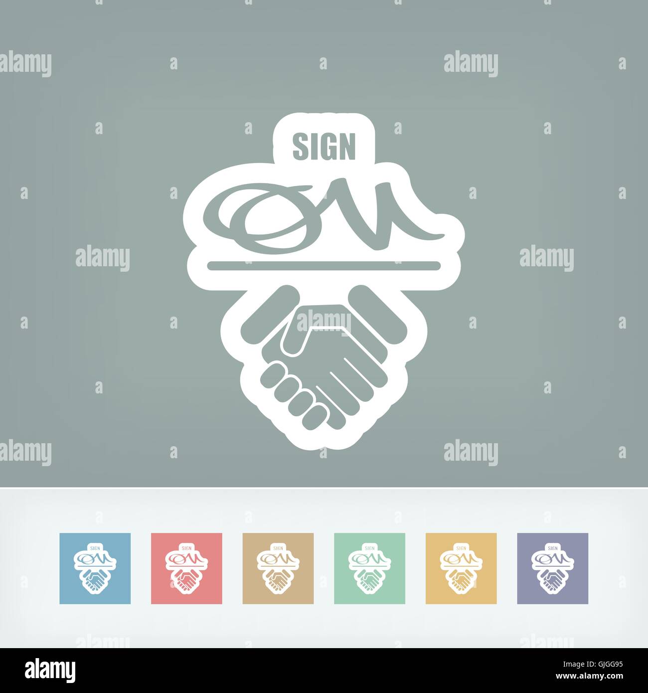 Sign on agreement document Stock Vector Image & Art - Alamy